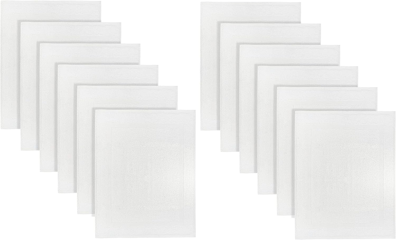 Amazon.com: STF Linen (Pack of 12 100% Cotton White Bath Mat Towel ...