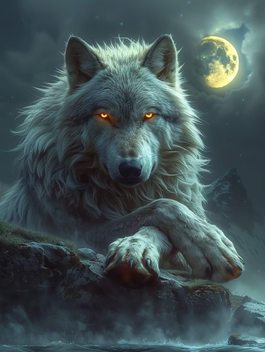 Amazon.com: Diamond Art Kits for Adults Wolf, 5D Diamond Painting Kit ...