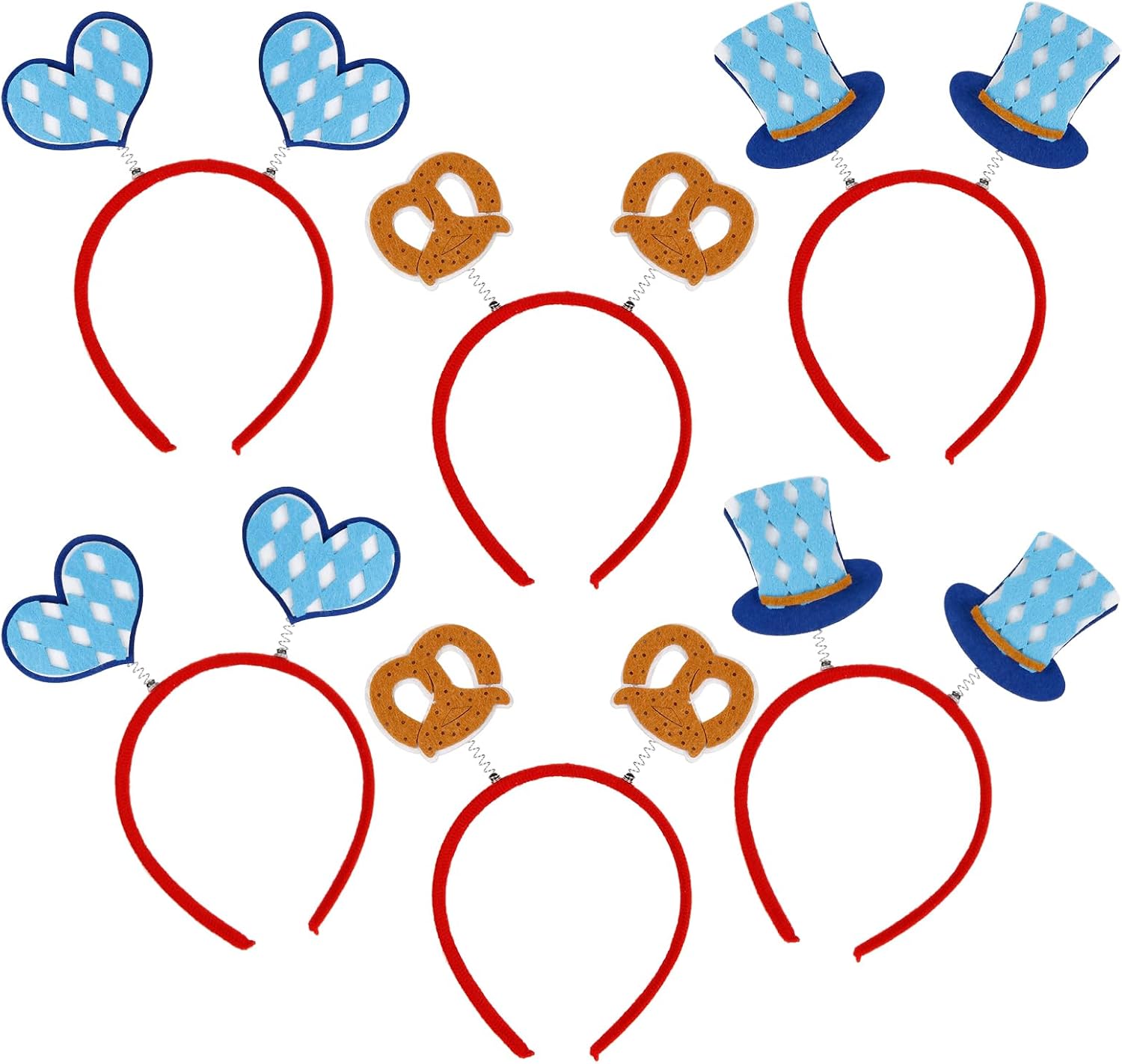 MONCAP Pack of 6 Oktoberfest Hair Band Beer Festival Hair Accessories ...