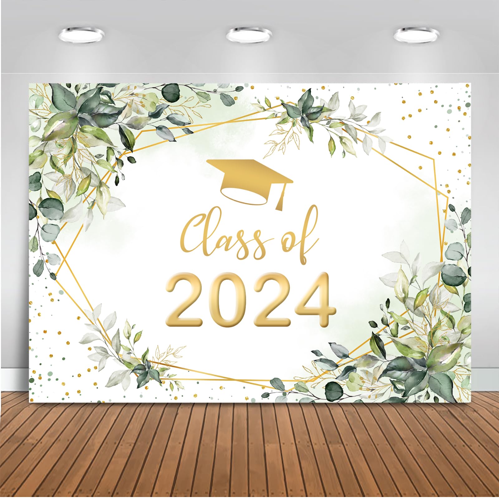 Amazon.com : Mocsicka Greenery Graduation Backdrop Class of 2024 ...