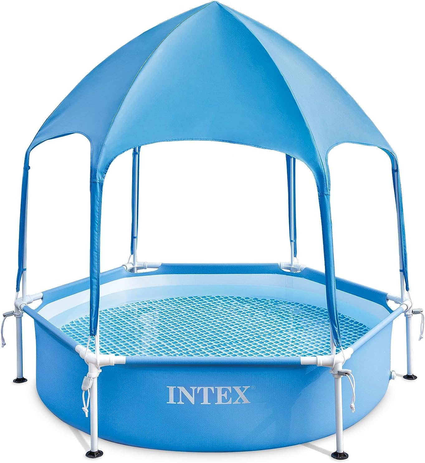 INTEX 28209EP Canopy Metal Frame Above Ground Swimming Pool: 6ft x 15in ...