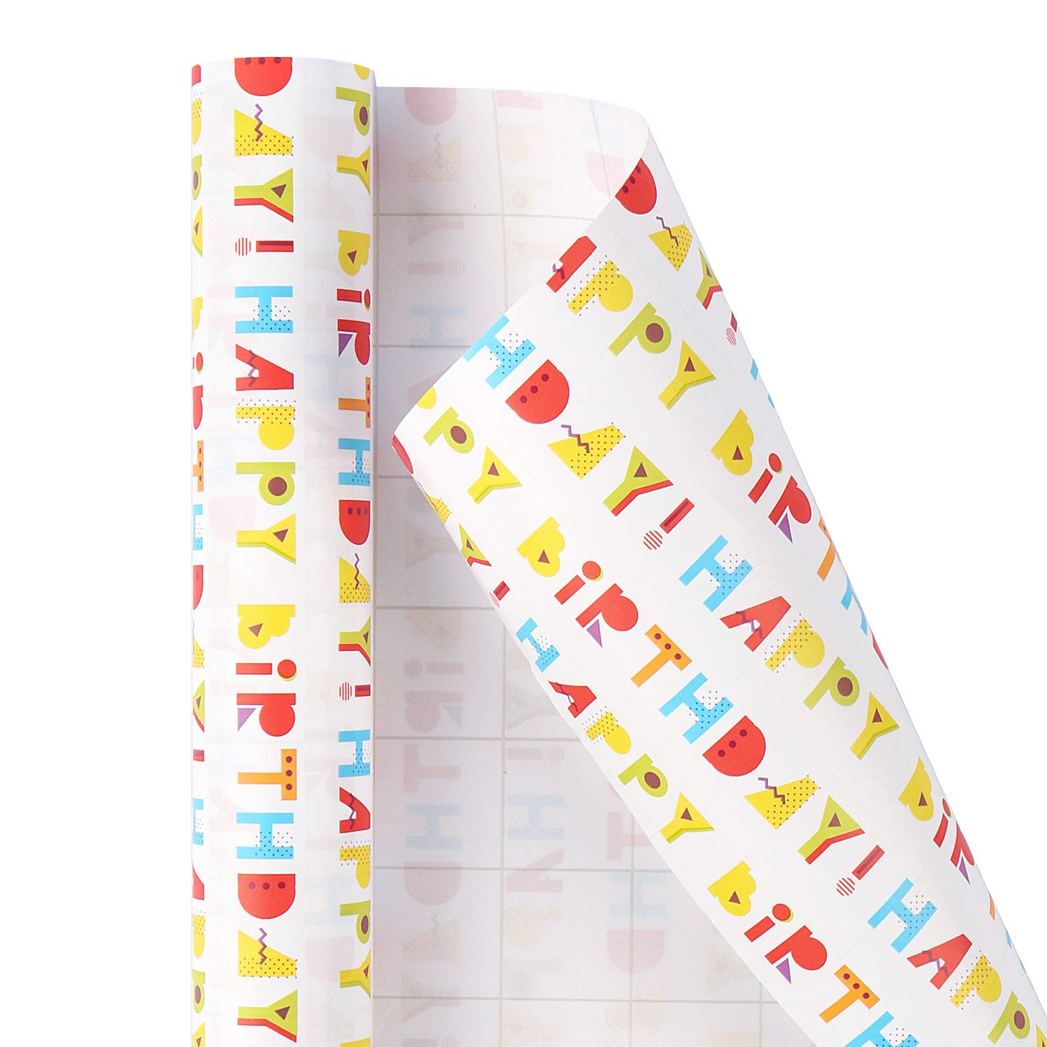 MAYPLUSS Birthday Wrapping Paper Roll - Mini Roll - 17 inch X 120 inch ...