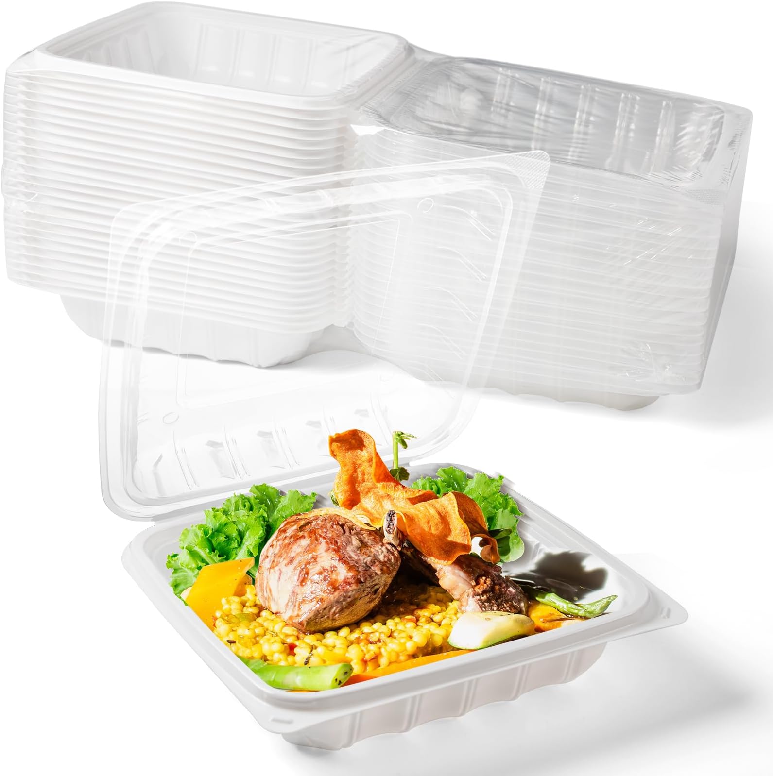 Amazon.com: Karat PET Hinged Deli Containers with Lids - Perfect for ...