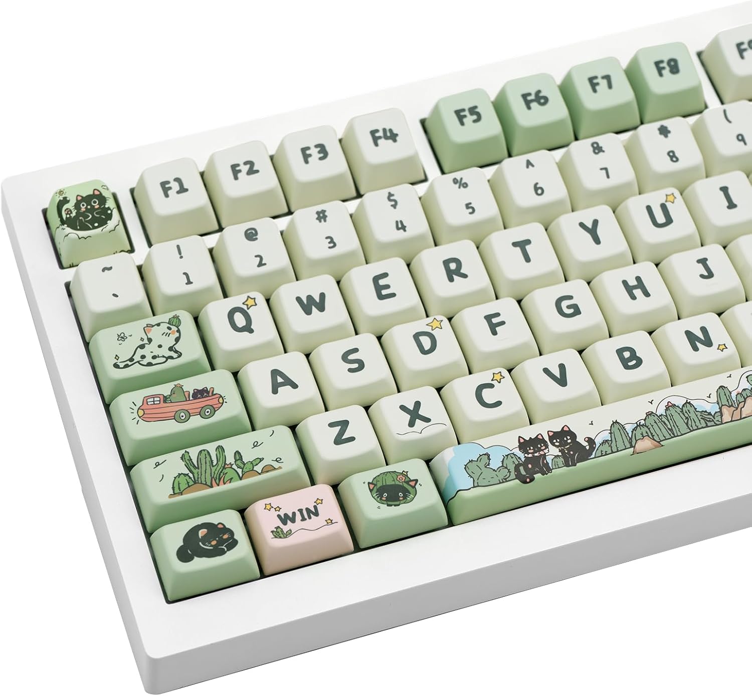 Amazon.com: JOLINTAL PBT Keycaps MDA Profile 138 Keys Keycaps Cute ...