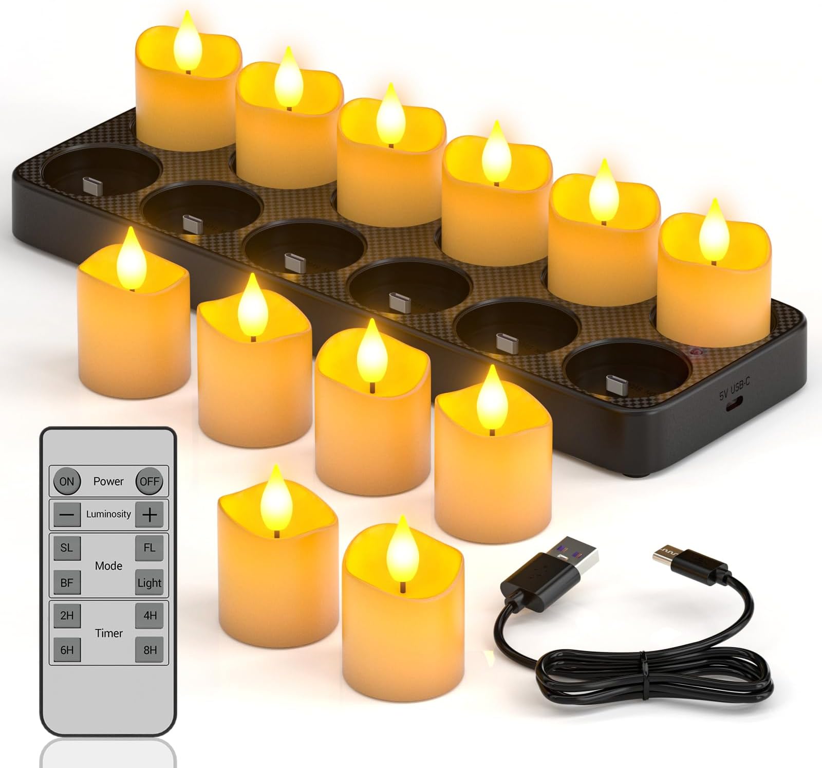 Amazon.com: Candle Choice Flameless Candles Battery Operated LED ...