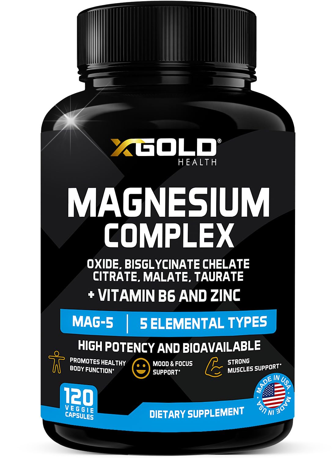 Amazon.com: Magnesium Complex 500mg with Vitamin B6 & Zinc Supplement ...