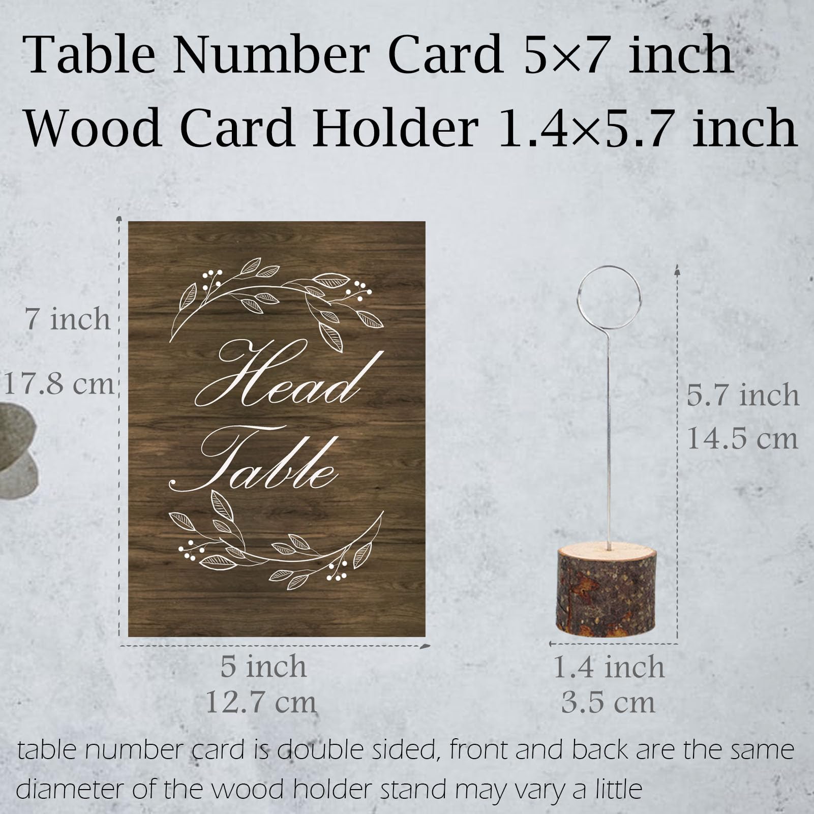 Snapklik.com : Triwin Rustic Table Number Cards 1-25