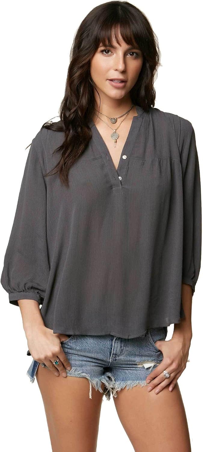 O'Neill Women's Shana Woven Top at Amazon Women’s Clothing store
