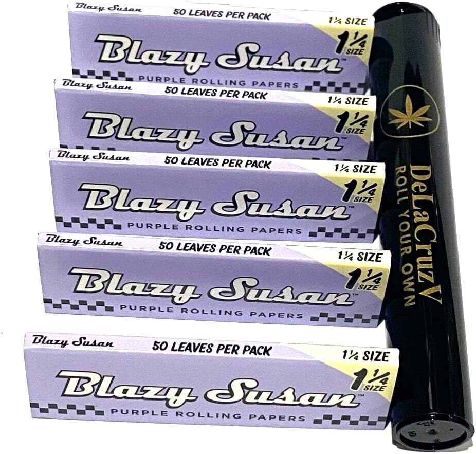 Amazon.com: Blazy Susan Purple Rolling Paper 11/4 Slow Burning Ultra ...