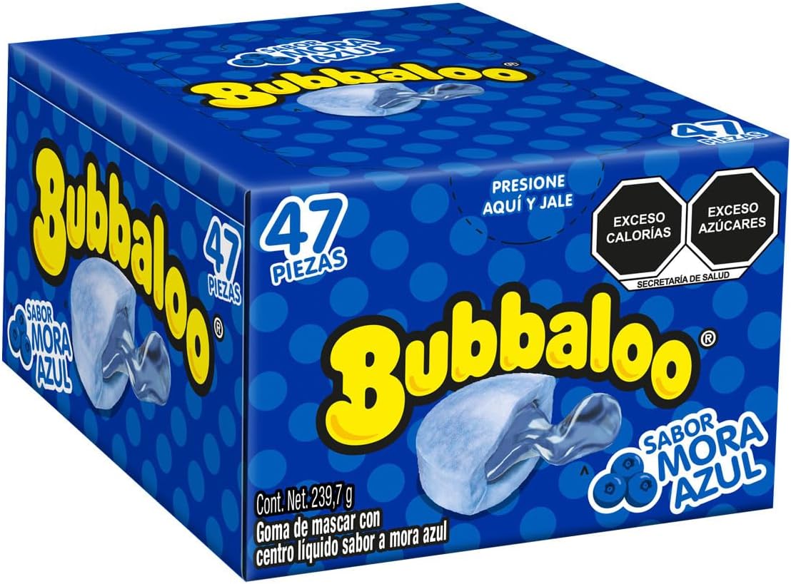 Amazon.com : Hubba Bubba Sour Blue Raspberry Bubble Gum, 5 Piece (Pack ...