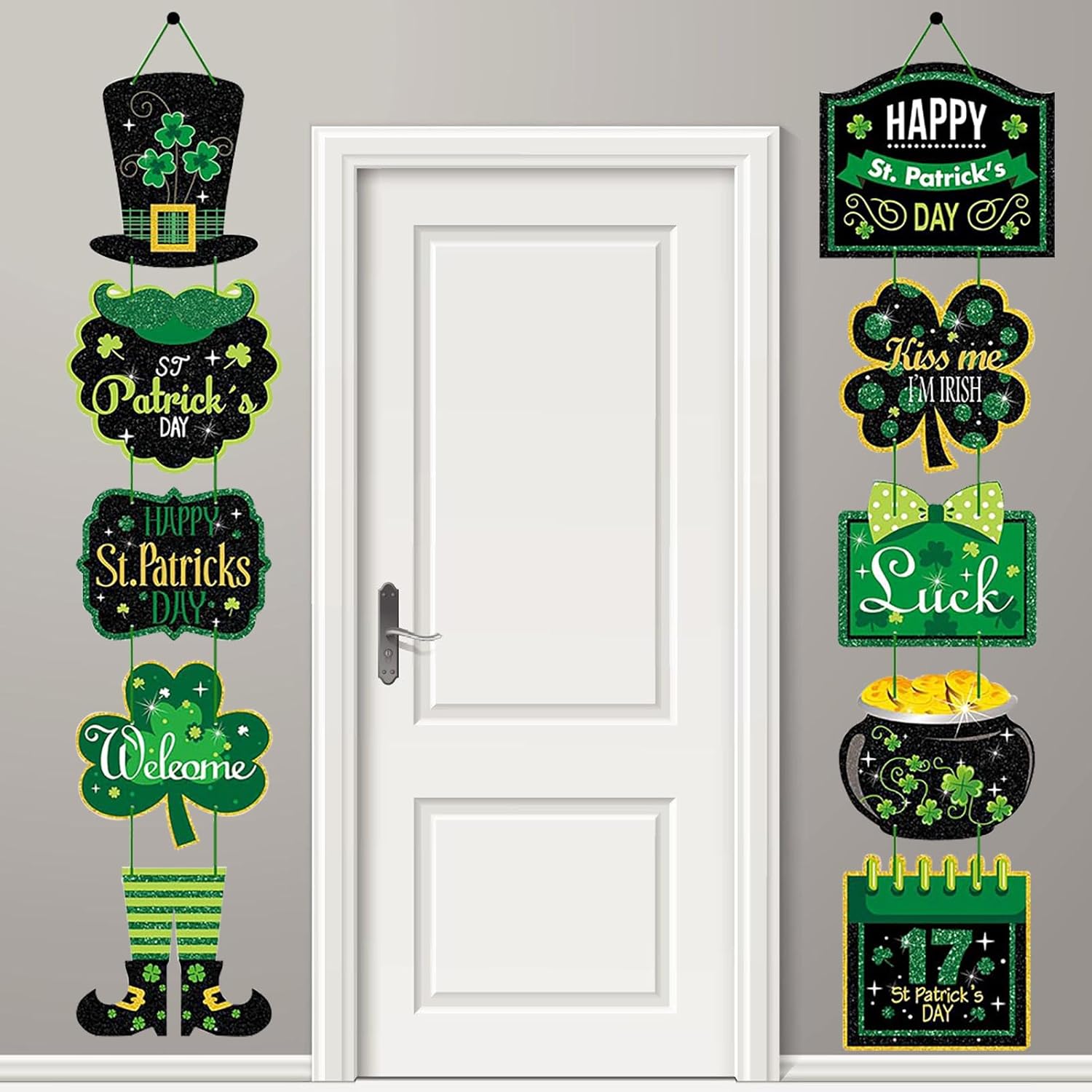 Amazon.com: Zomanon St Patrick's Day Door Banner Decoration, Irish ...