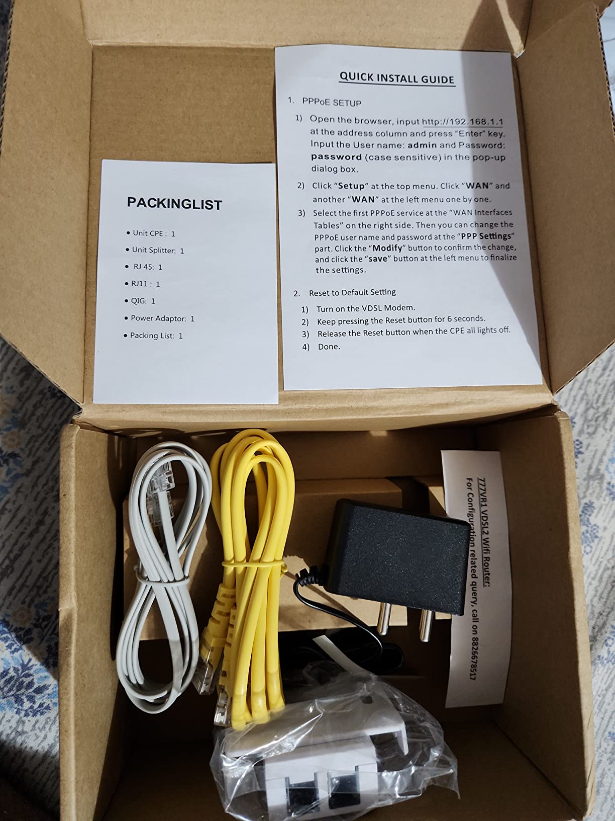 777VR1 VDSL2/ADSL WiFi Router
