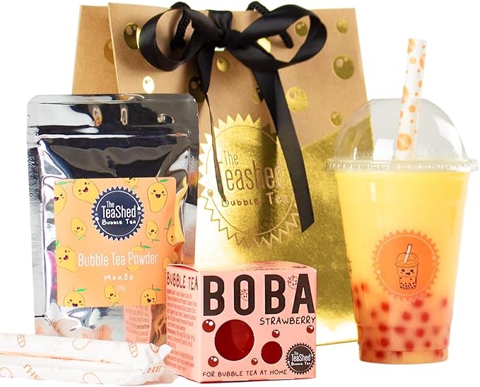 Bubble Tea Kit Gift Set with 3 Servings | Make Boba Tea at Home | The ...