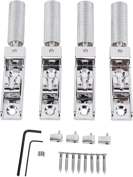 Amazon.com: 4 String Headless Bass Bridge & Lock Kit, Split Type with ...