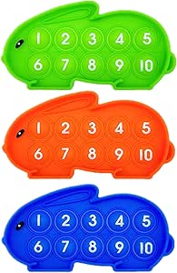 Steemjoey 3 PCS Elementary Numbers Pop Fidget Toy,Bubble Poppet Sensory ...