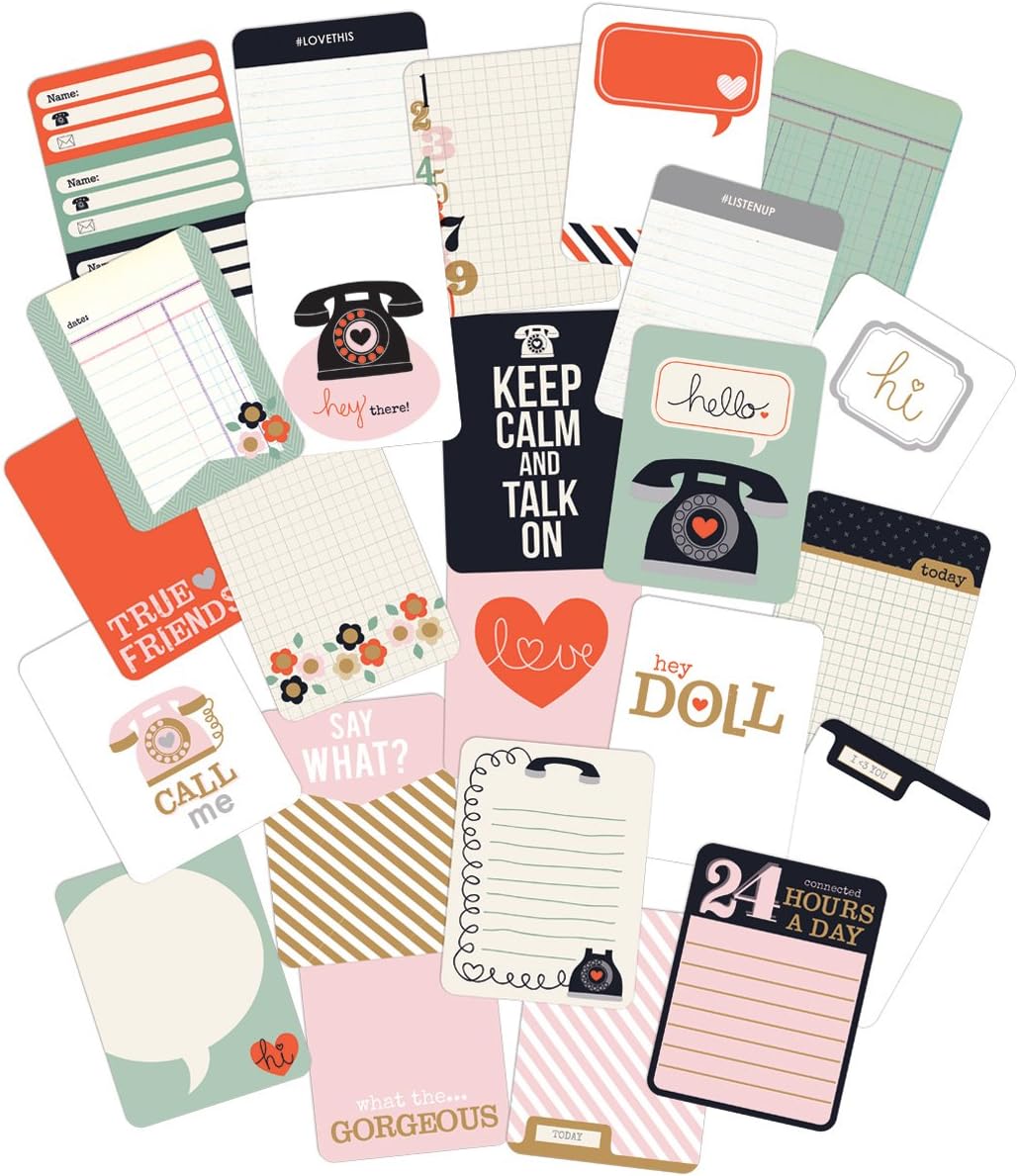 Amazon.com: Pink Paislee Switchboard Pocket Cards for Scrapbooking, 3 ...