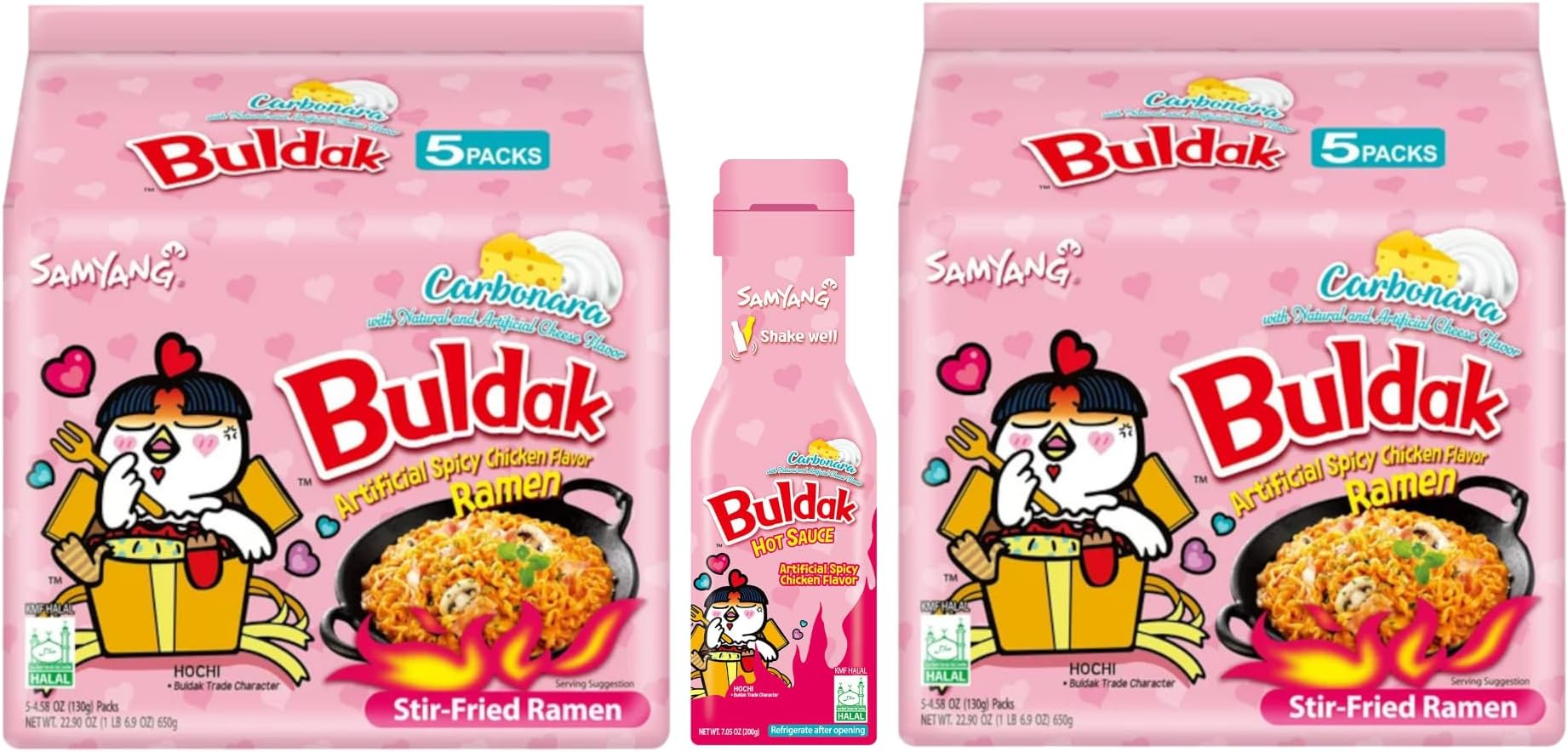 Amazon.com : Samyang Buldak Ramen Carbonara Korean Spicy Fire Noodles ...