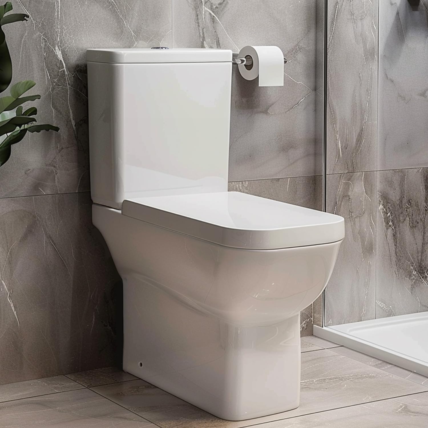 Close Coupled Toilet Back to Wall Soft Closing Seat (Close Coupled ...