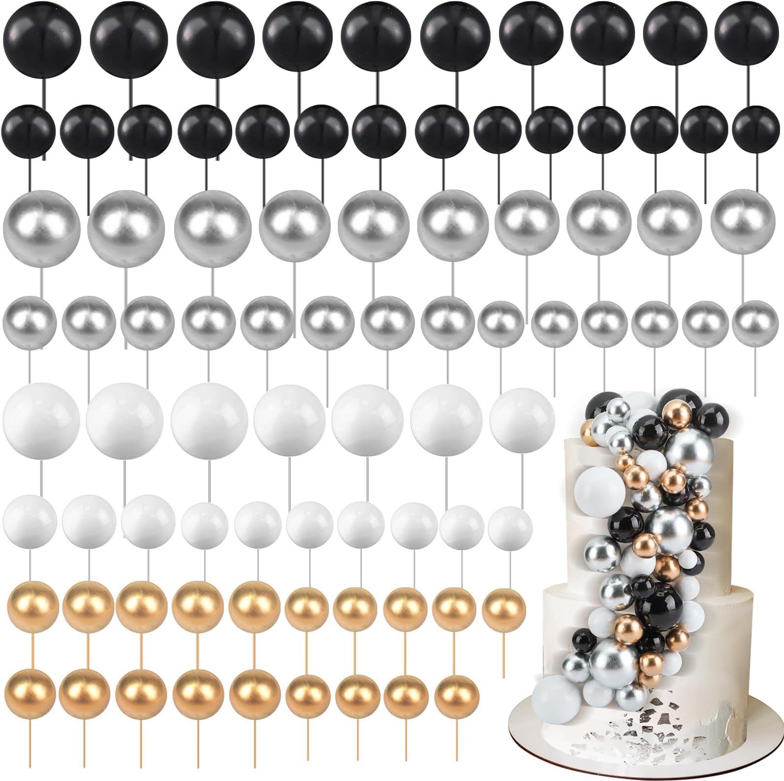 Amazon.com: 3 Pieces Shiny Gold Honeycomb Edible Sugar Cake Lace Strips ...
