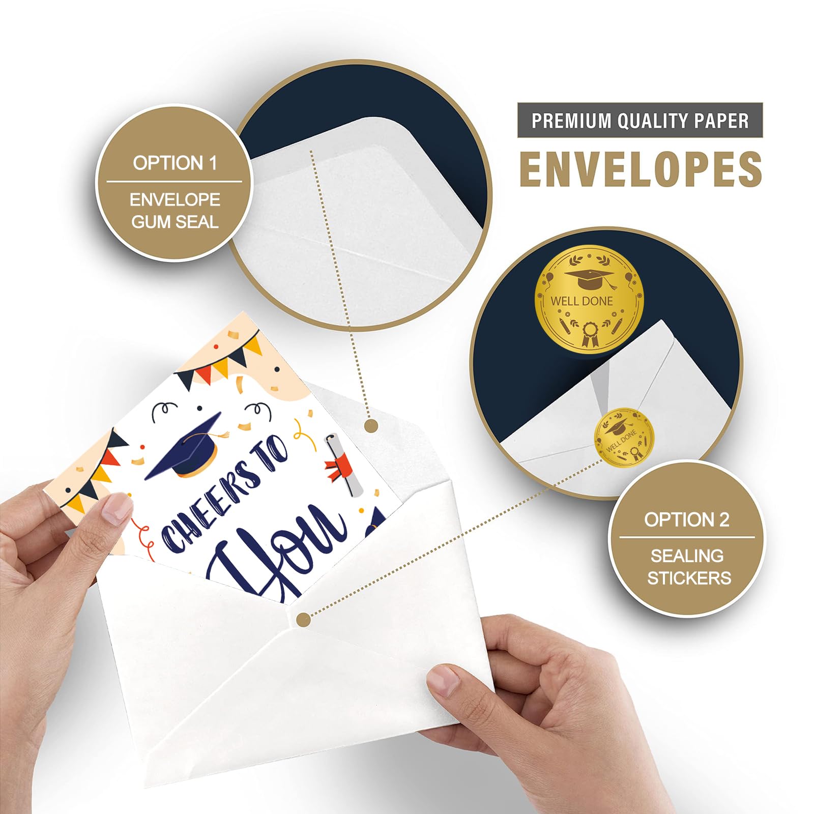 Snapklik.com : 30 Pack Graduation Cards Ultra Thick Embossed Cardboard