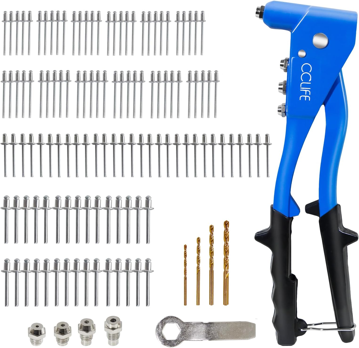CCLIFE Pince à Riveter Manuelle Professionnelle, Set de Rivets en ...