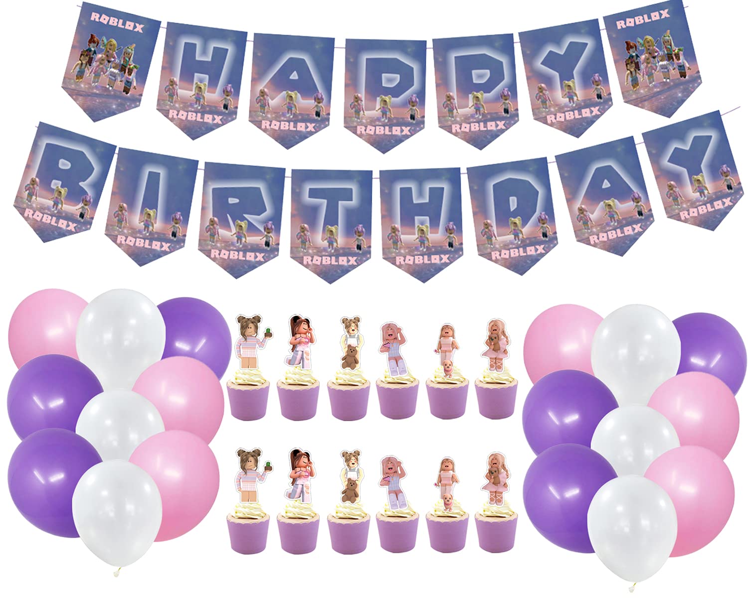Miotlsy Roblox Party Supplies Birthday Decorations Birthday Decorations ...