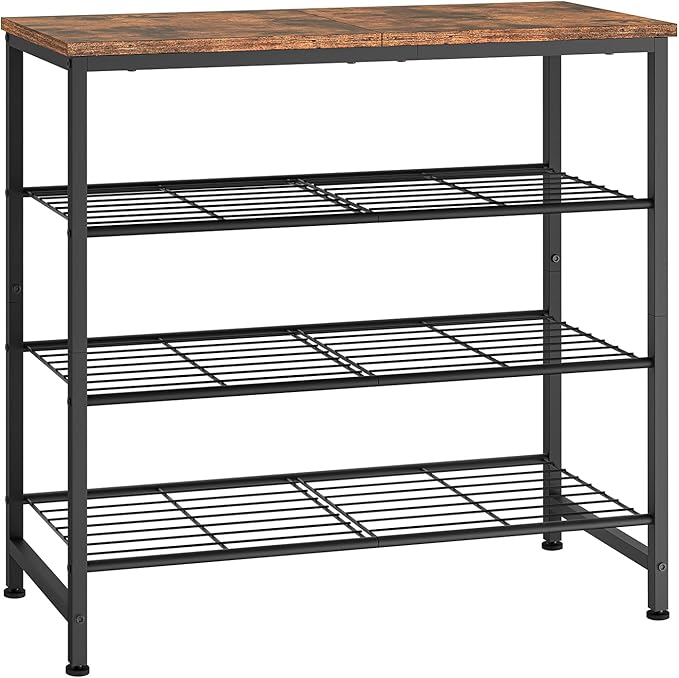 Amazon.com: usikey 4-Tier Shoe Rack, Industrial Shoe Storage Organizer ...