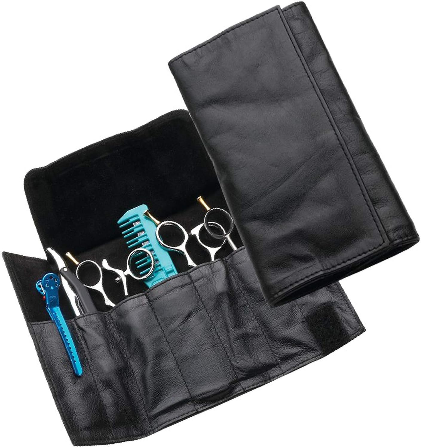 Amazon.com: Full Grain Genuine Leather Shear Cases and Bags. (Tri ...