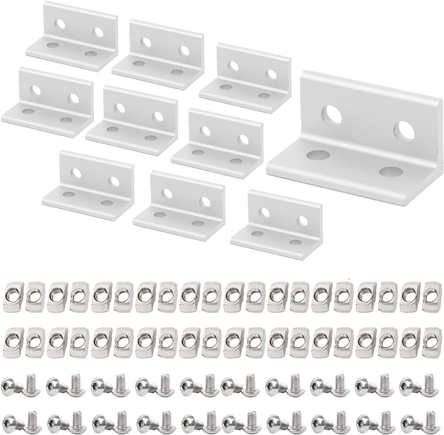 Amazon.com: 12 PCS 20 Series 4 Hole – Wide Slotted Inside L Corner ...