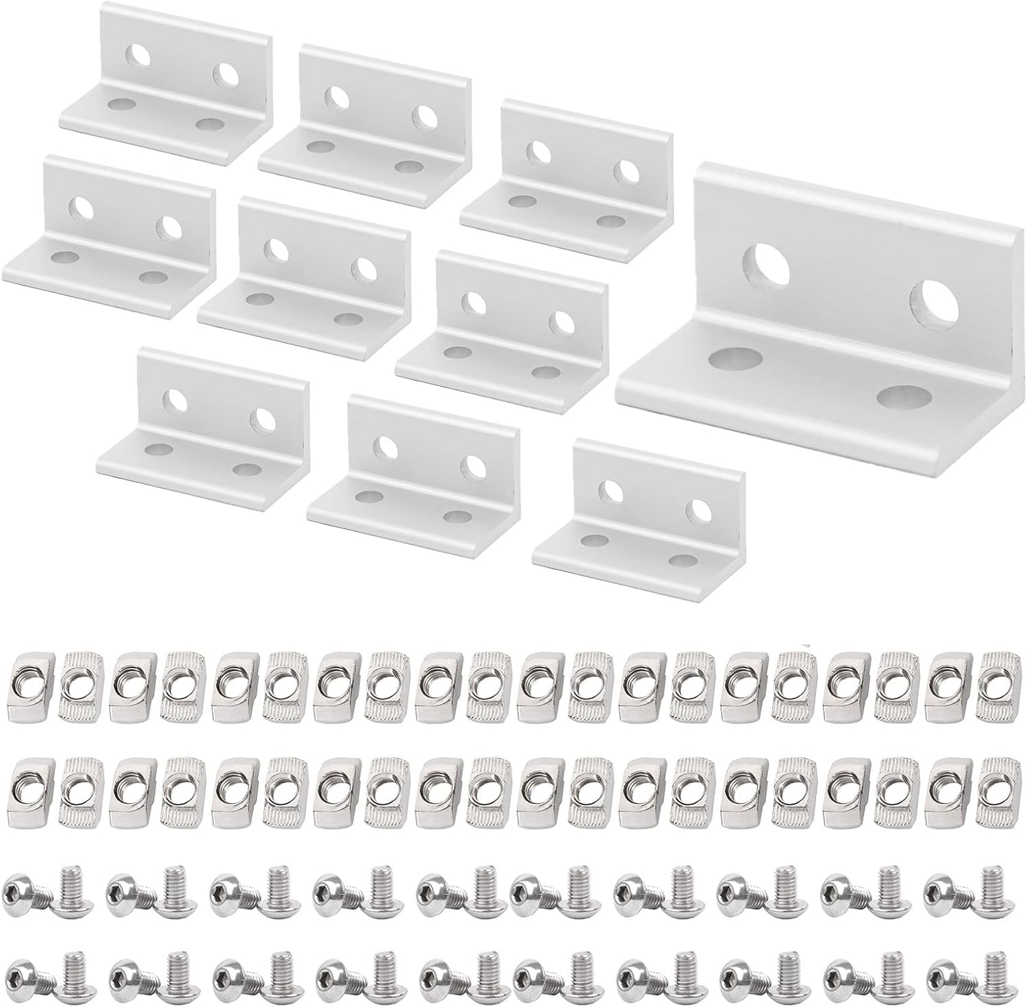 Amazon.com: 10pcs 4 Hole Inside Corner Bracket for 2040 Aluminum ...