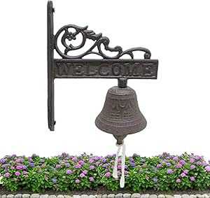 Cast Iron Doorbell | Large Outdoor Dining Bell - Cast Iron Dinner Bell ...