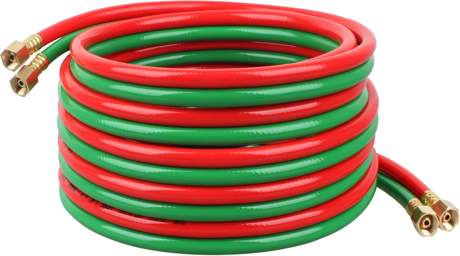 Oxygen Acetylene Hose 1/4-Inch x 25 Feet with 9/16"-18 B Fittings ...