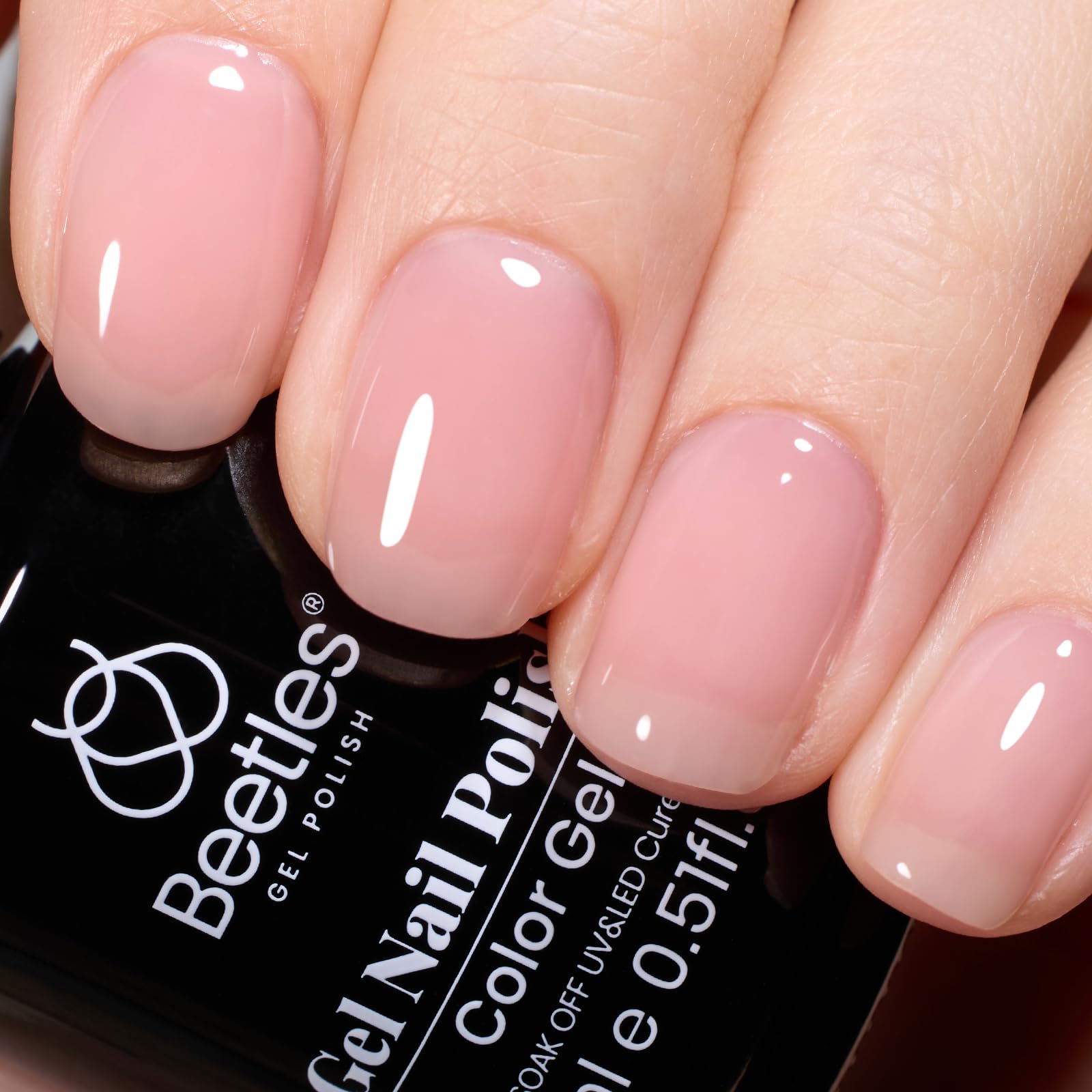 Amazon.com: Beetles Gel Polish 15ml Nude Pink Gel Polish Jelly Gel Nail ...