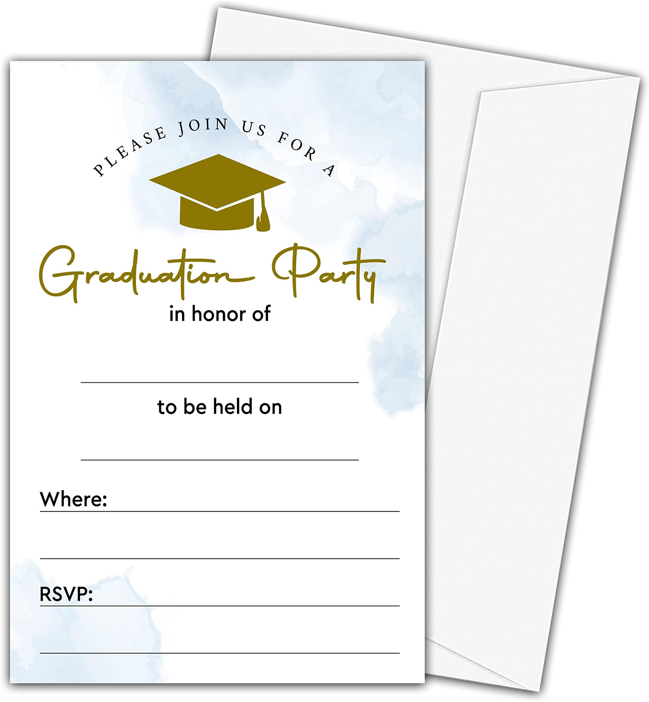 Amazon.com: 25 Graduation Invitations with Envelopes, For College ...