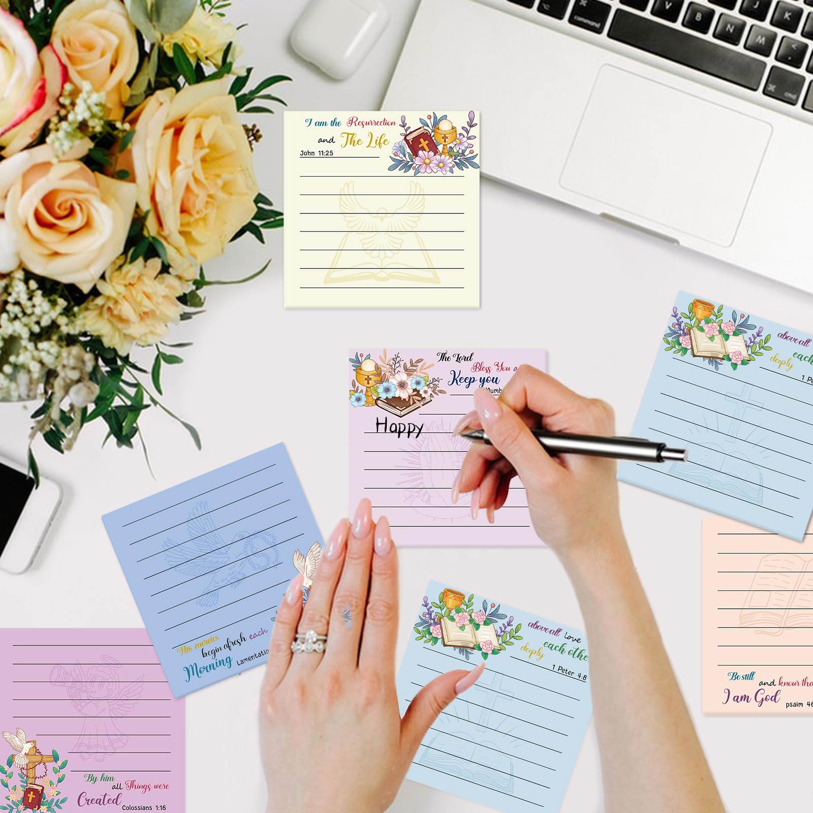 Snapklik.com : 600 Sheets Bible Sticky Notes, Self Stick Christian ...