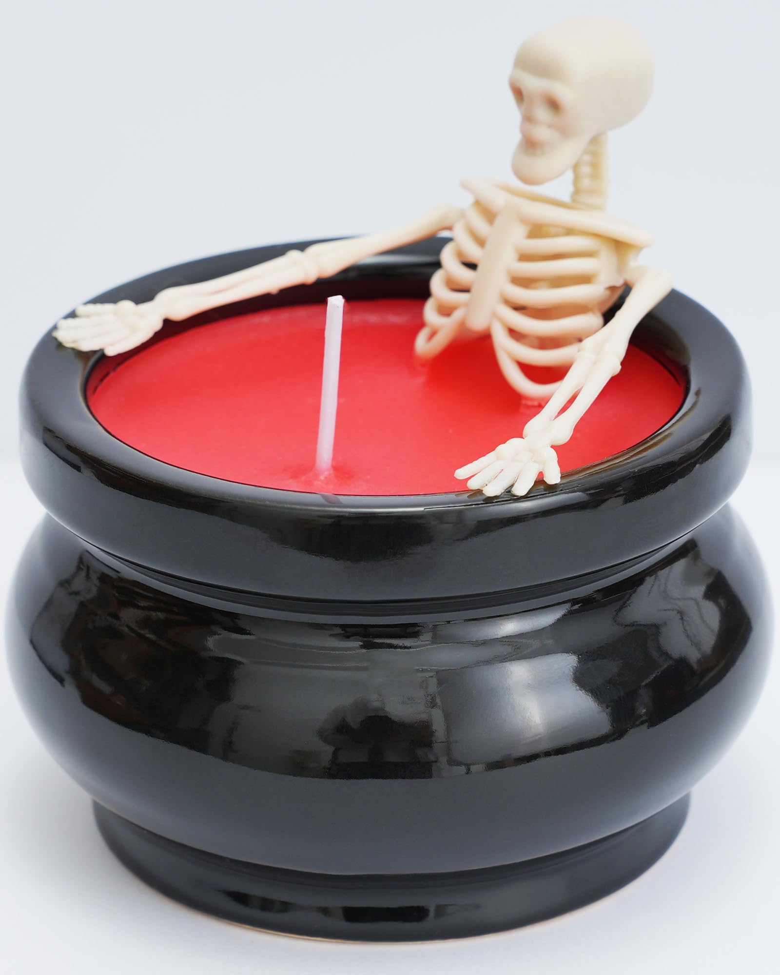 Amazon.com: Viyffo Skeleton Candle, Lavender Scented Skull Candle, 40H ...