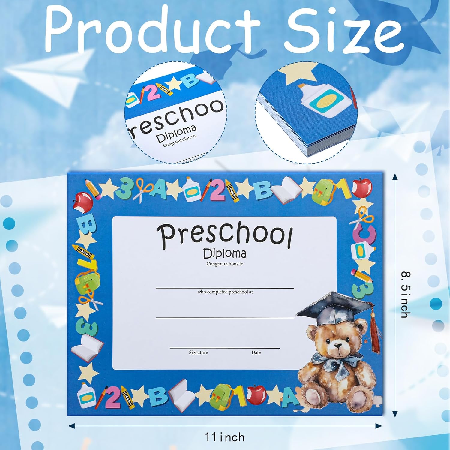 30 Pieces Preschool Diploma Preschool Graduation Australia | Ubuy
