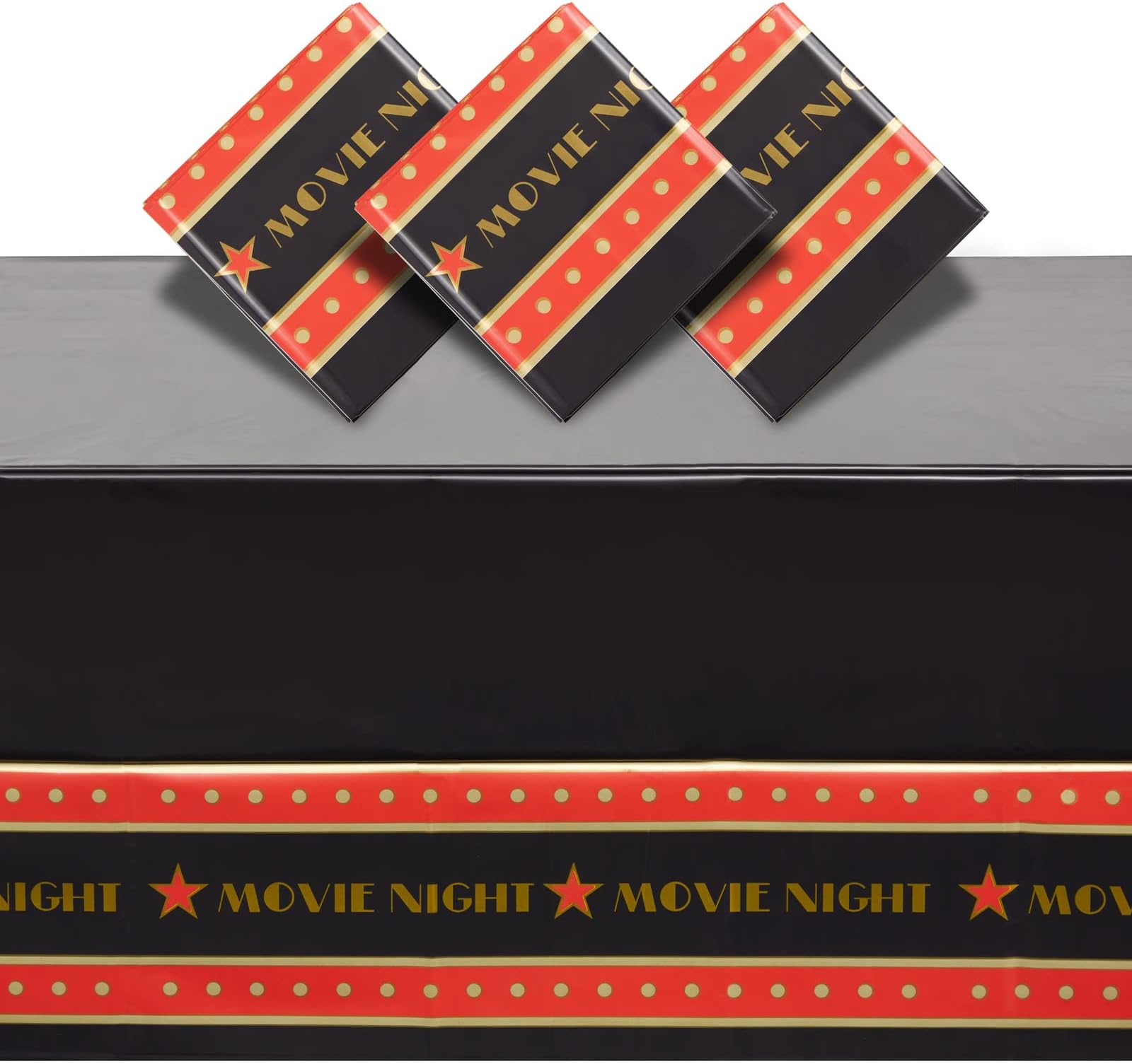 Amazon.com: Oudain Movie Night Tablecloth Plastic Waterproof Rectangle ...