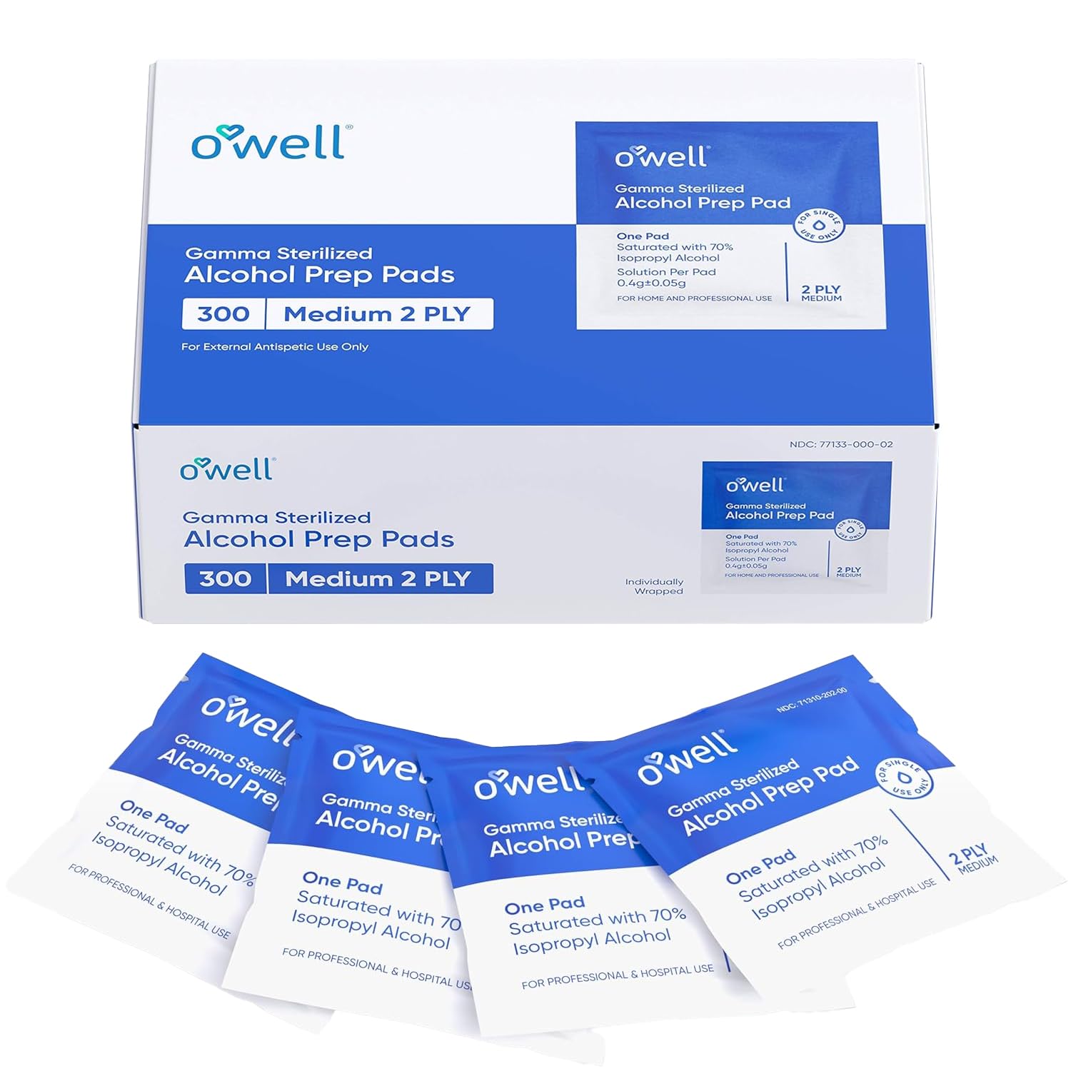 Amazon.com : OWELL Alcohol Wipes, Individually Wrapped Alcohol Wipe ...