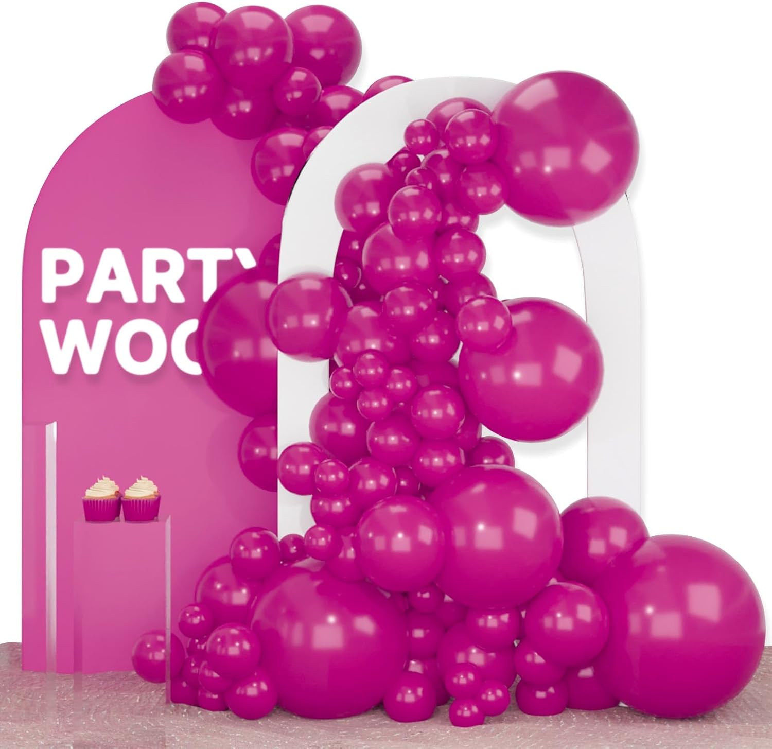 Amazon.com: PartyWoo Jazzberry Jam Pink Balloons, 140 pcs Dark Magenta ...