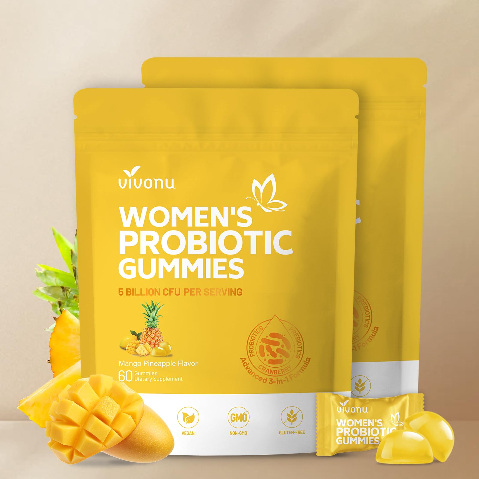 Snapklik.com : Pineapple Gummies For Women Ph, Women Probiotic Gummies ...