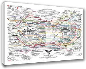 Amazon.com: Optivixity The Healing Web Map Poster Spirit Natural ...