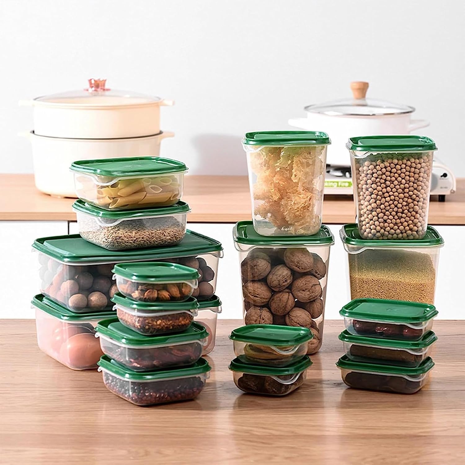 Amazon.com: HWZQDJ 17 Sizes Airtight Clear Storage Containers, Vacuum ...