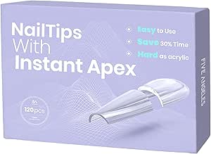 Five Angeles Tipex Instant Apex Nail Tips,Long Coffin Full Cover Gel ...