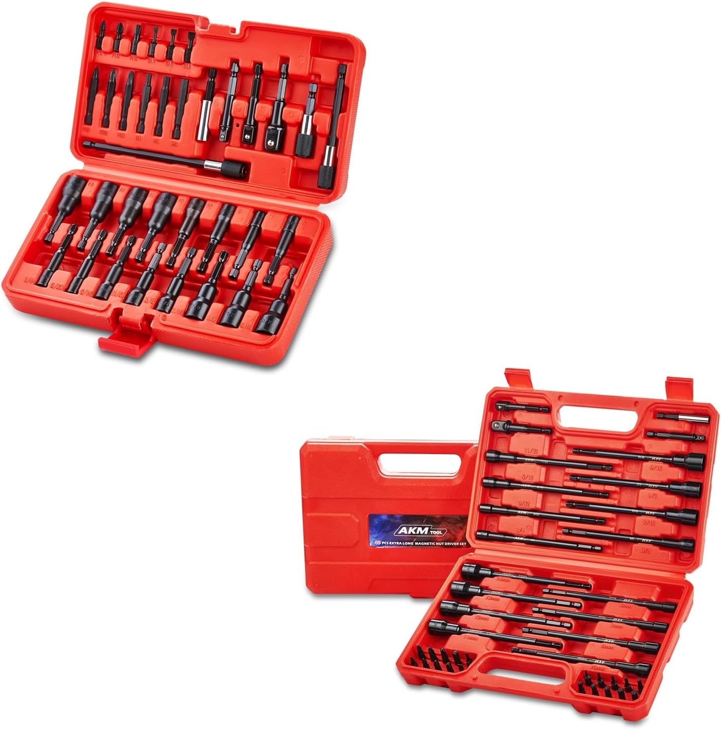 Amazon.com: AKM TOOL 35Pcs Magnetic Nut Driver Set and 40PCS Magnetic 6 ...