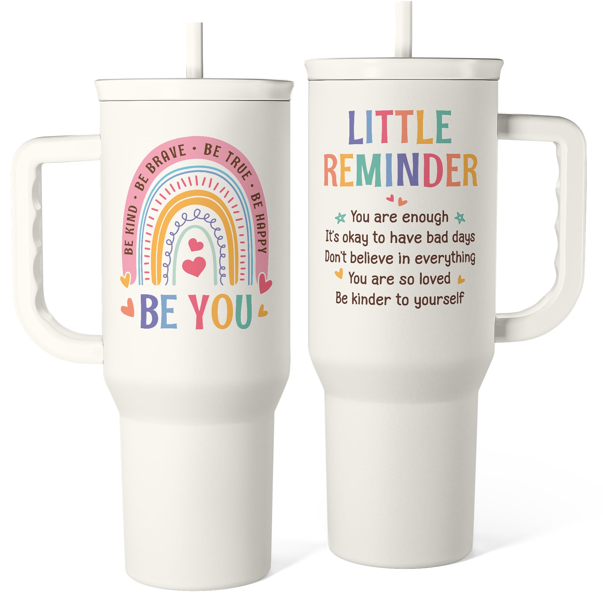 Amazon.com | Inspirational Tumbler with Handle 40oz, Positive Reminder ...