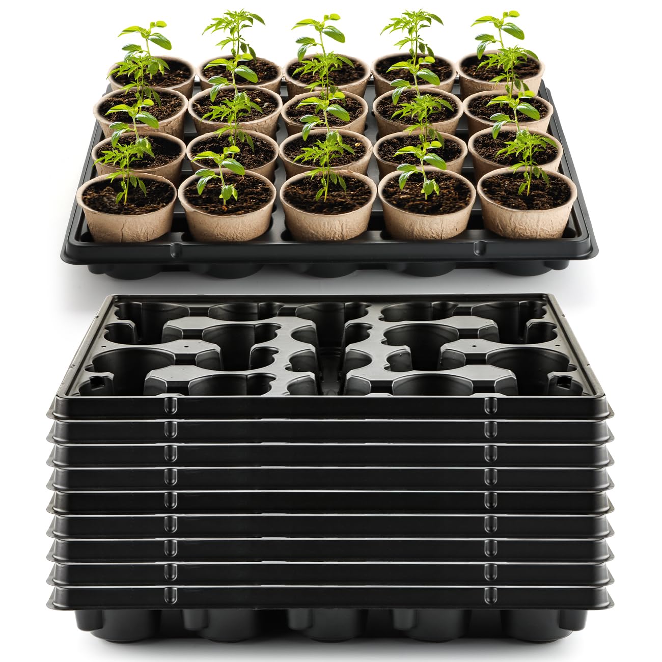 Amazon.com: RooTrimmer 20 Cell Plant Trays for Carrying 3 inch Round ...
