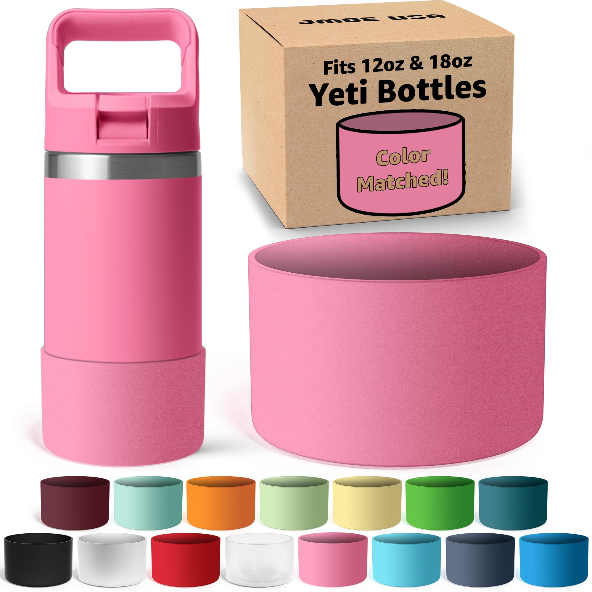 Amazon.com: Jmoe USA Silicone Boot for Yeti Rambler Jr 12oz and 18oz ...
