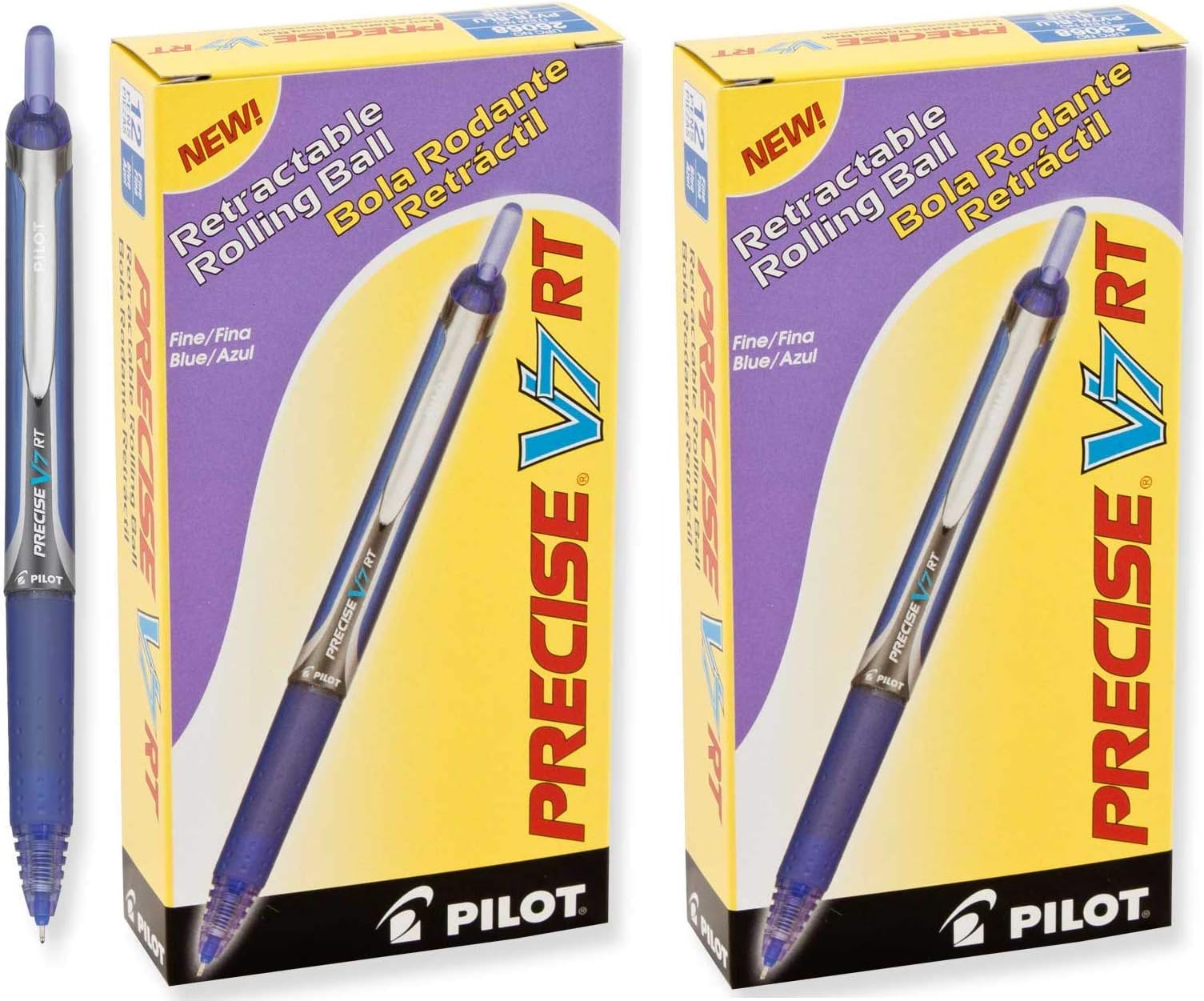 Pilot Precise V7 RT Retractable Rolling Ball Pens, Fine Point, Black ...