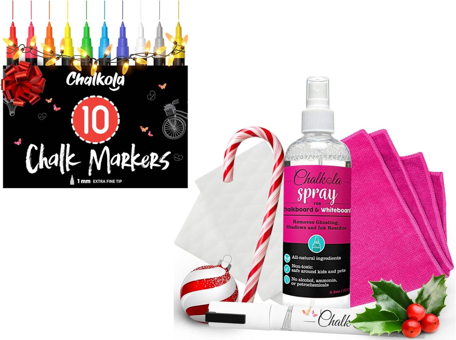 Amazon.com : Draw & Wipe Bundle - 10 Chalk Pens + Chalkboard Cleaner ...